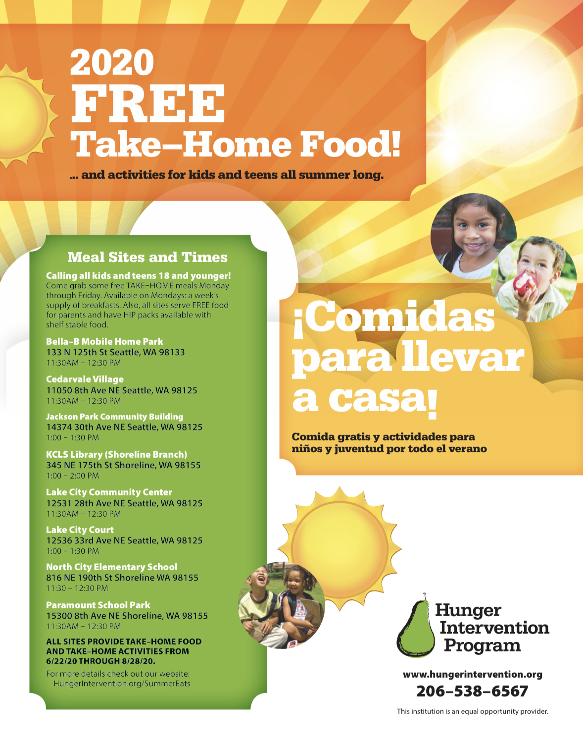 Summer Eats 2020 - Hunger Intervention Program